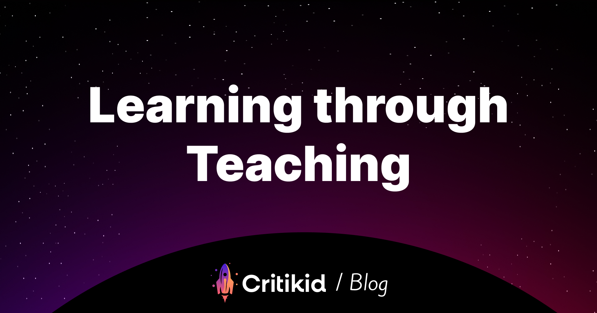 Learning through Teaching - Critikid