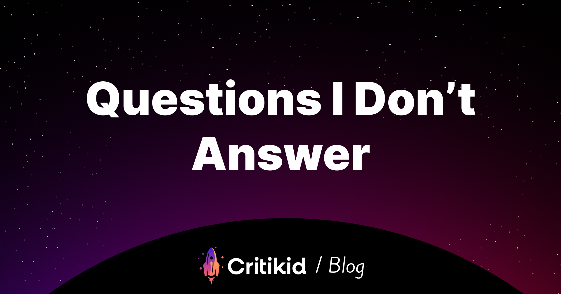 Student Questions - Critikid